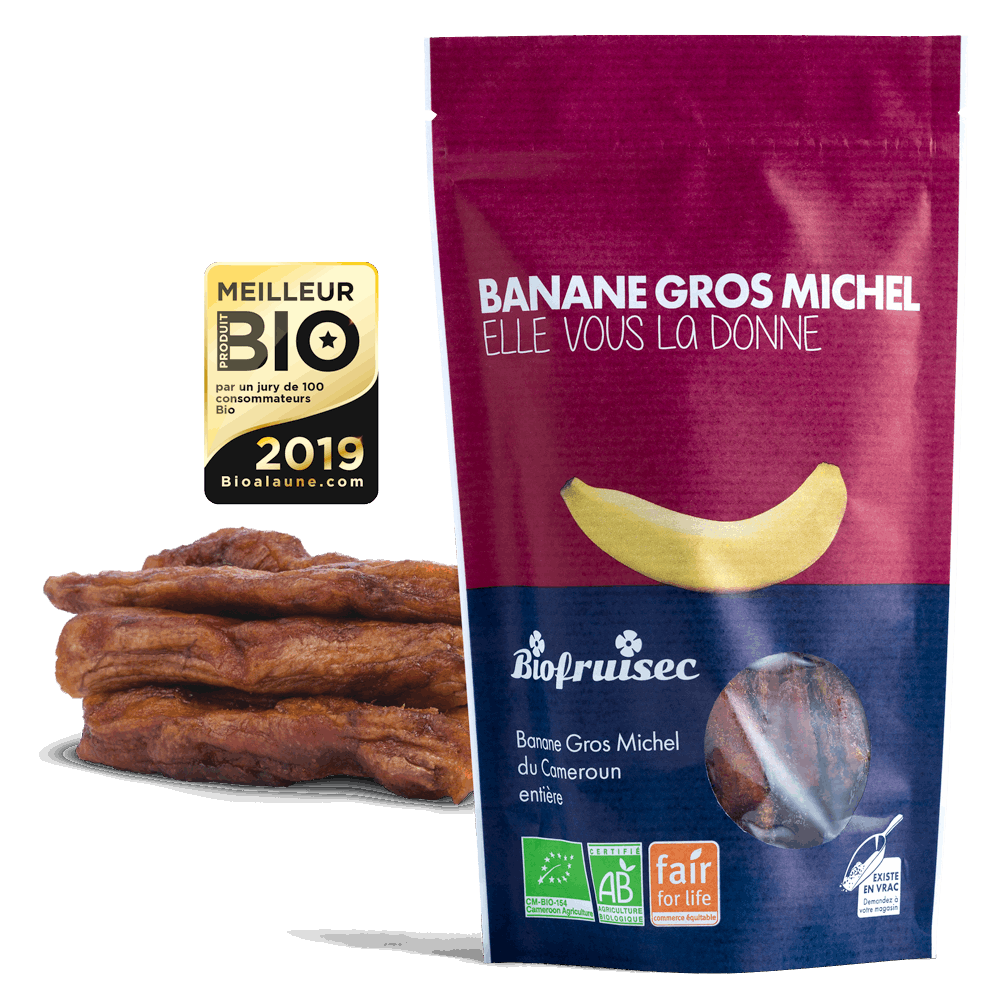 Banane Gros Michel séchée entière bio et équitable du Cameroun - Sache ...